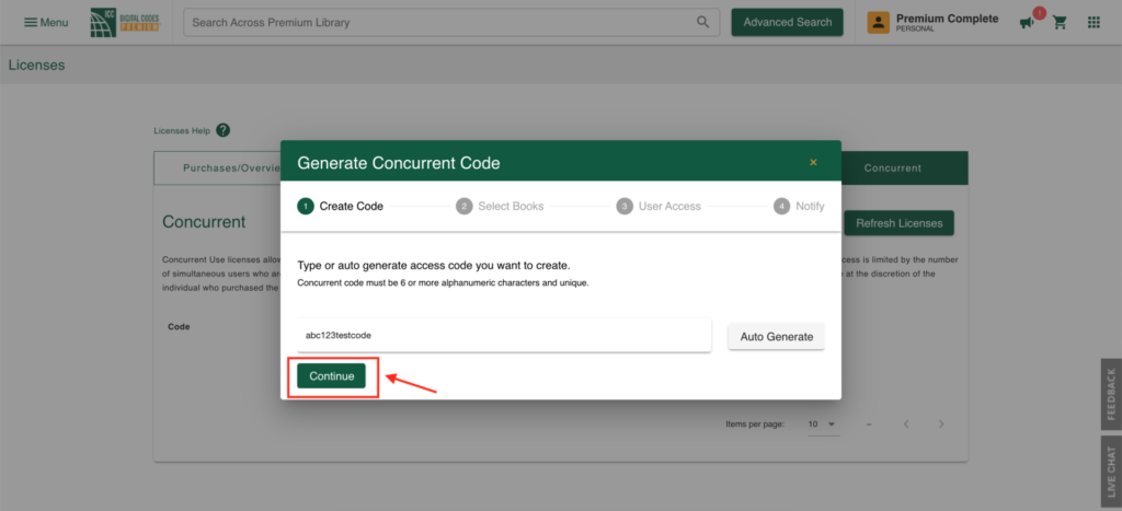 Generating a Concurrent Code - ICC Support Portal