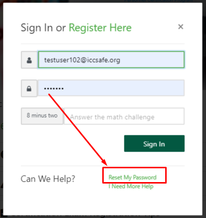 I forgot my password - how do I login? - ICC Support Portal